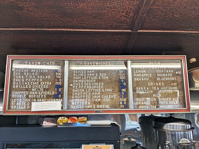 The menu board tells a story of American simplicity &ndash; no fancy descriptions or trendy ingredients, just honest food at honest prices.