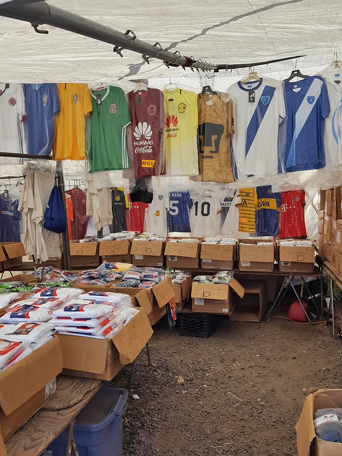 Soccer jersey nirvana! From Brazil's canary yellow to Italy's azure blue, sport your international allegiance without the passport or plane ticket.