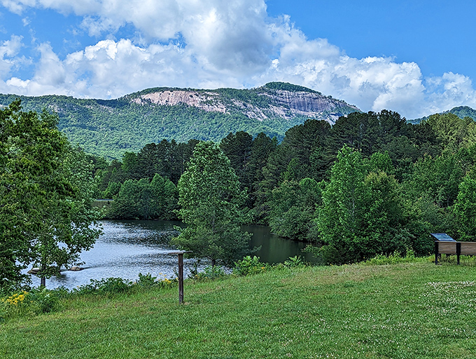 Table Rock Mountain rises like nature's own skyscraper, proving that the best views don't require an elevator or a reservation.