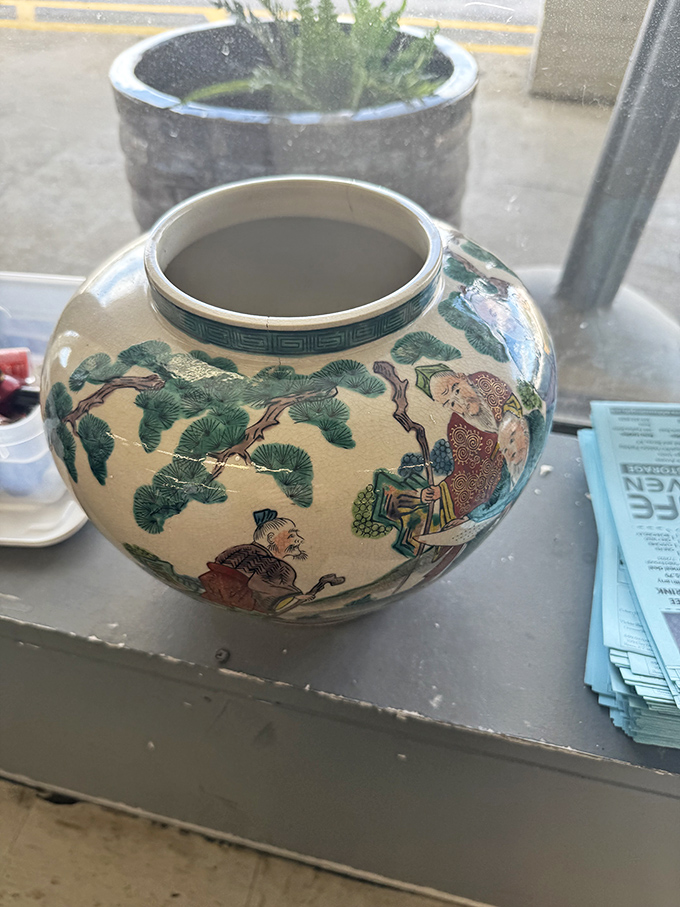 Not just any thrift store find&mdash;this ornate Asian-inspired vase could be the conversation piece your living room has been missing.