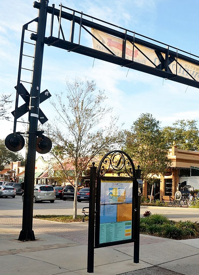 Dunedin's downtown railroad crossing feels like a portal to a simpler time&mdash;where your biggest decision is which ice cream flavor to try.