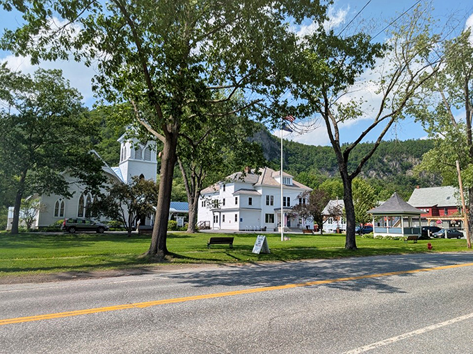 Fairlee's Lake Morey creates a perfect blue circle surrounded by autumn's fiery display&mdash;nature's most spectacular color combination.