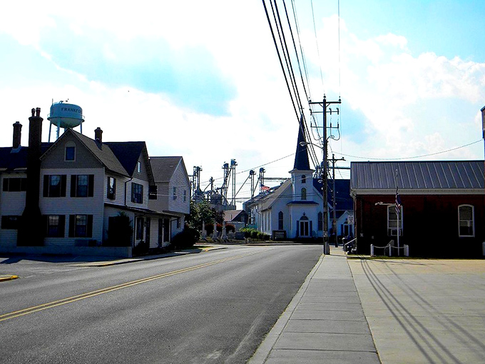Frankford's church steeple and water tower create the perfect small-town skyline &ndash; where Sunday services lead to Sunday suppers with neighbors.