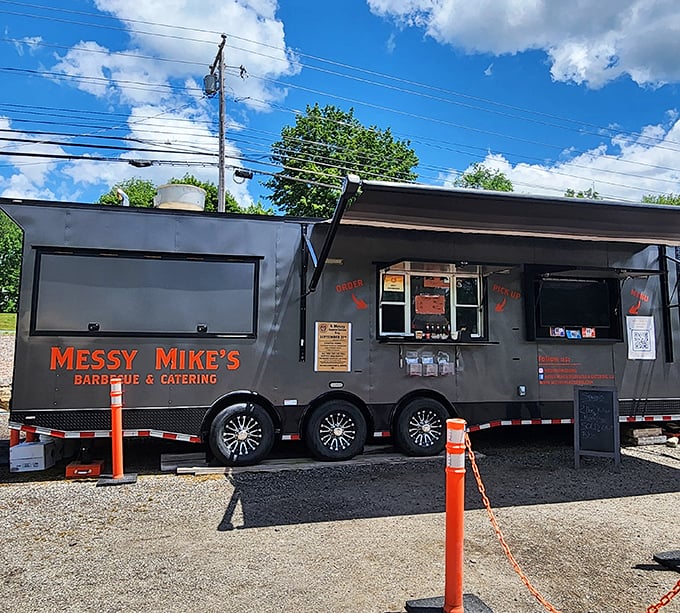 Messy Mike's mobile meat paradise stands ready for business. Proof that great BBQ doesn't need a foundation&mdash;just fire and patience.