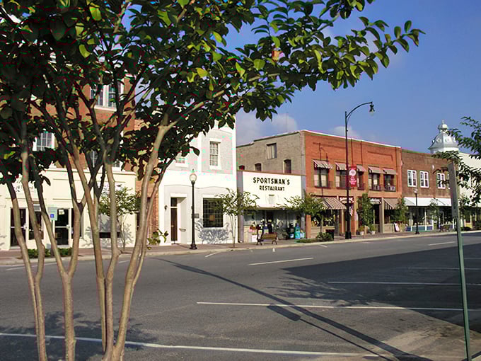 Brick buildings and blue skies – Moultrie's charming streetscape offers affordable small-town living with southern hospitality included.