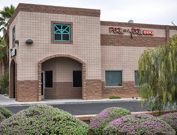 Modern on the outside, old-school smoke inside. This unassuming spot hides Phoenix's pork paradise.