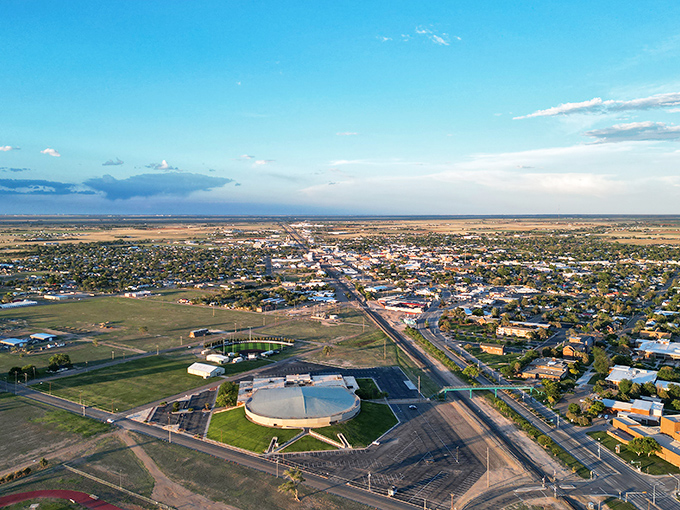 Portales&rsquo; aerial view reveals a town where the affordable housing market certainly offers down-to-earth prices for budget-conscious homebuyers.