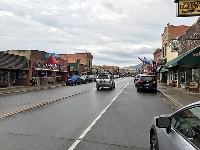 Red Lodge's historic buildings tell stories of mining days gone by. The mountains in the background are the town's version of celebrity neighbors.
