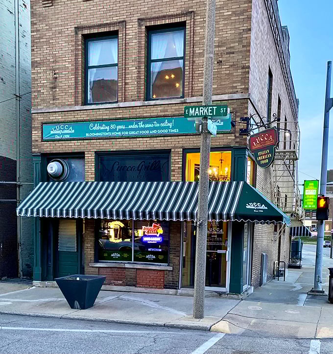 Lucca Grill's green-striped awning has been sheltering pizza lovers for generations. Some traditions are worth preserving.