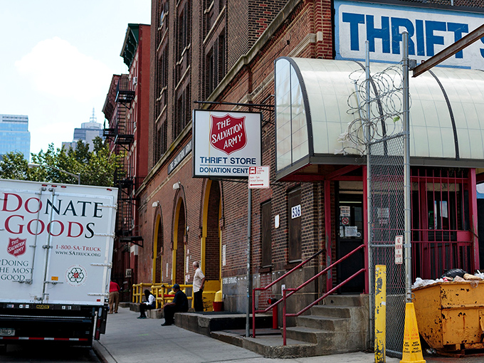 Behind this brick facade, The Salvation Army houses furniture treasures that would make even the pickiest decorator swoon.