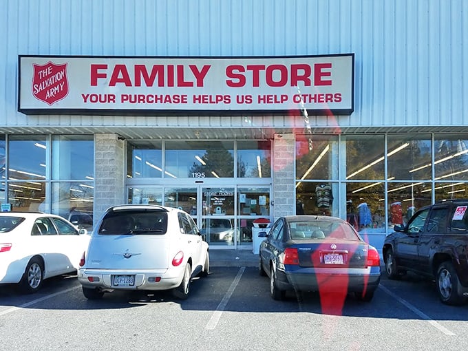 The Salvation Army's Family Store sign speaks truth – shopping here really does help others in need.
