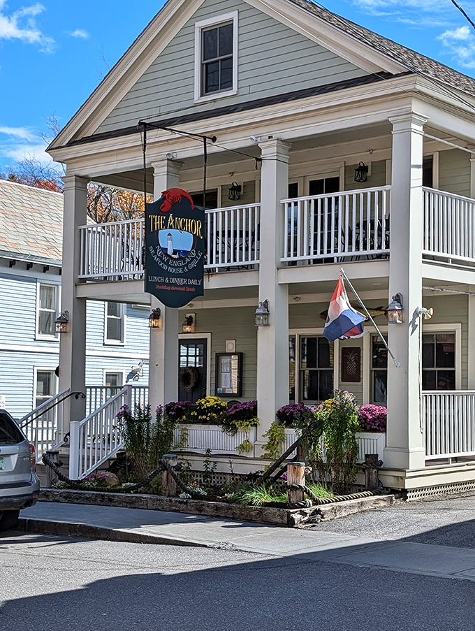 The Anchor's welcoming porch invites you in for lobster, scallops, and everything else the ocean offers.
