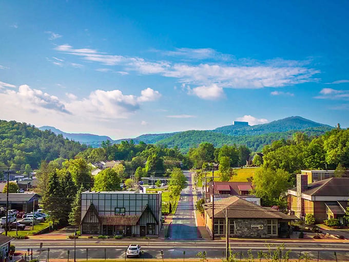 Banner Elk's main drag offers that perfect blend of mountain charm and small-town hospitality. Those distant peaks are calling your name!