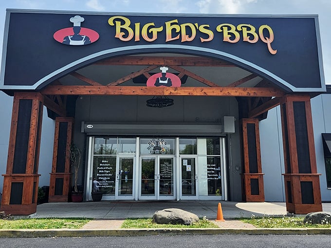 Big Ed's BBQ (Waukegan): Those wooden beams aren't holding up the roof&mdash;they're supporting the weight of BBQ expectations. Spoiler alert: Big Ed's delivers.