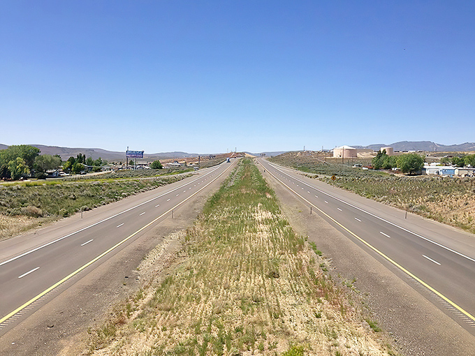 Welcome to Carlin, where the town sign features a locomotive that tells you everything about its railroad roots and unhurried pace of life.