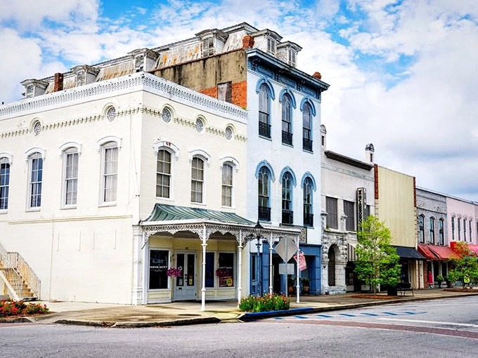 Eufaula's Victorian-era buildings are architectural time capsules with their ornate details and pastel colors—like wedding cakes made of brick and mortar.