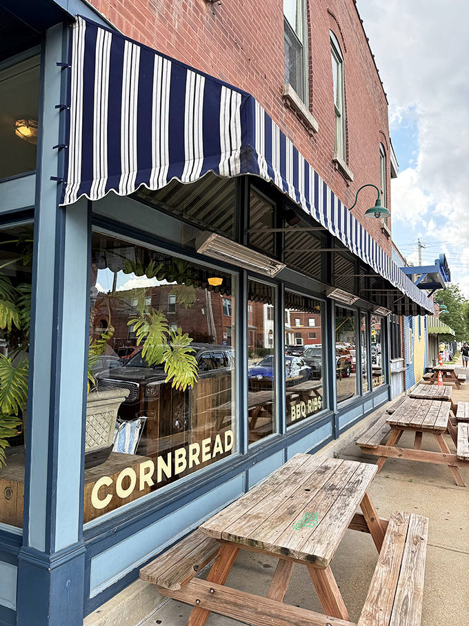 The "CORNBREAD" window sign might be the best spoiler alert ever &ndash; the perfect sidekick to their legendary fried chicken.