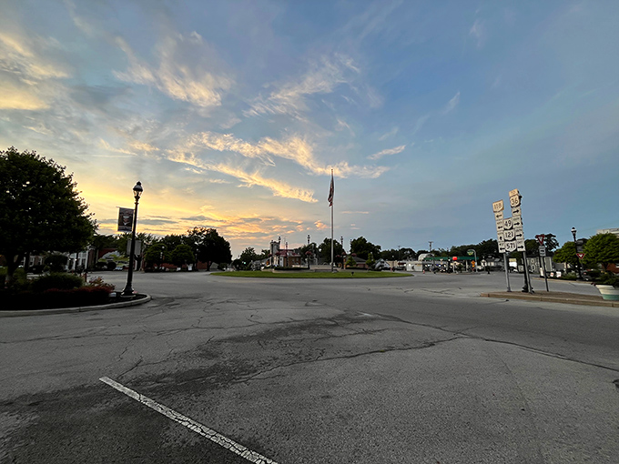 A wide, welcoming street sets the tone for relaxed strolls in this charming Ohio gem.