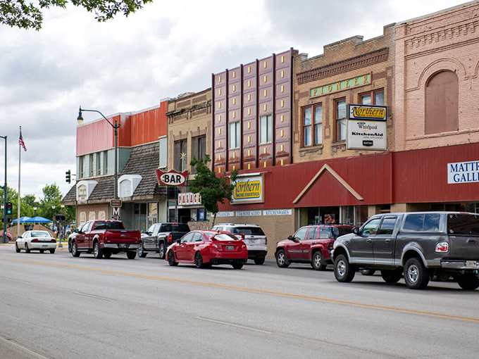 Classic storefronts line Havre's main drag – where friendly locals might just tell you the best fishing spot if you ask nicely.
