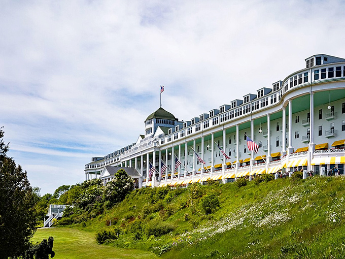 The Grand Hotel's iconic porch has been the world's longest front-row seat to Lake Huron views since 1887.
