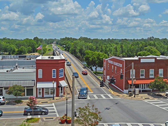 From this bird's-eye view, Milton reveals its perfect marriage of brick buildings, river access, and enough parking that you won't need blood pressure medication.