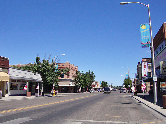 Wide streets and blue skies define Ontario, a friendly agricultural town that greets visitors with genuine warmth.