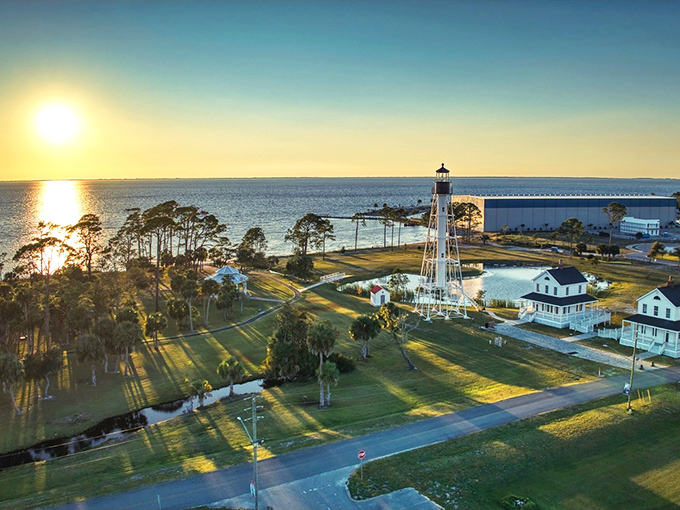 Cape San Blas Lighthouse stands tall at sunset, offering breathtaking Gulf views and peaceful coastal beauty for all visitors.