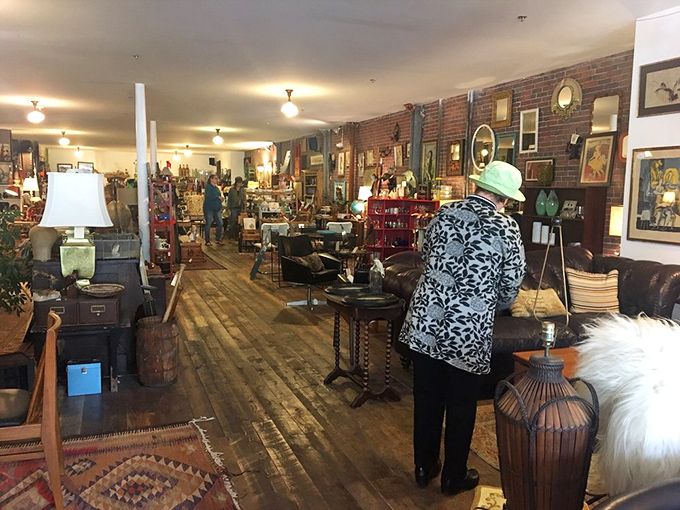 Like stepping into a time machine furnished by the coolest decorator in Maine – the Flea-for-All's interior is where vintage dreams come true.