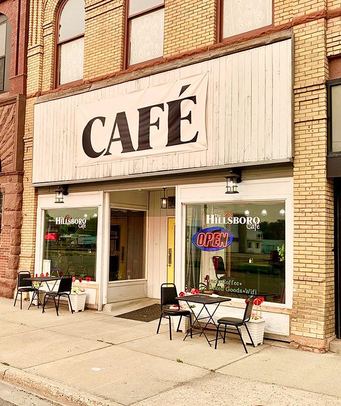 Downtown Hillsboro's brick-fronted cafe, where the OPEN sign is always the most beautiful sight on Main Street.