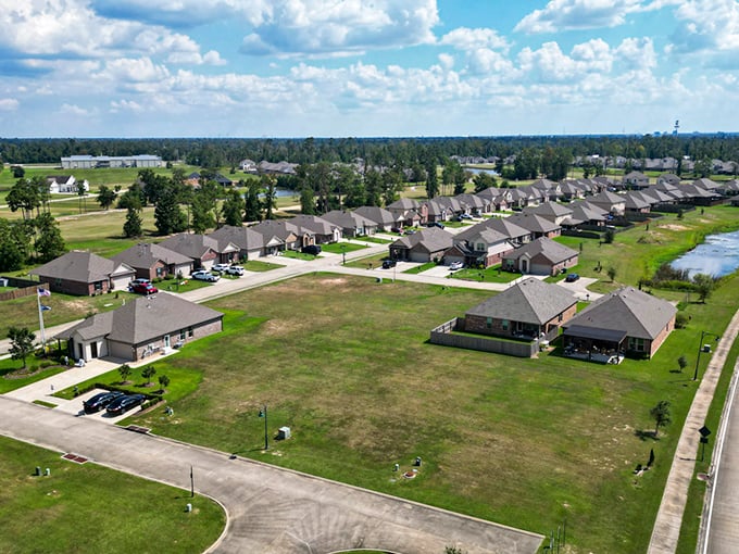 Neat rows of homes in Westlake offer the American dream at Louisiana prices—white picket fences optional but encouraged.