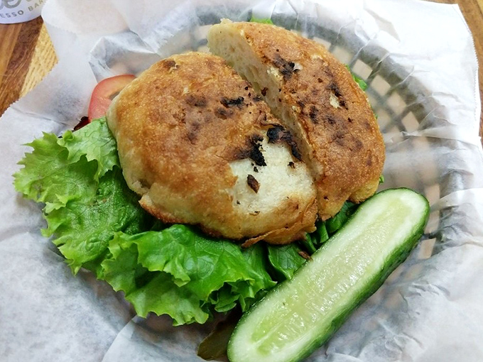 A sandwich so simple yet so perfect it makes you question why you ever ate anything else. The pickle standing guard is not just garnish&mdash;it's essential.