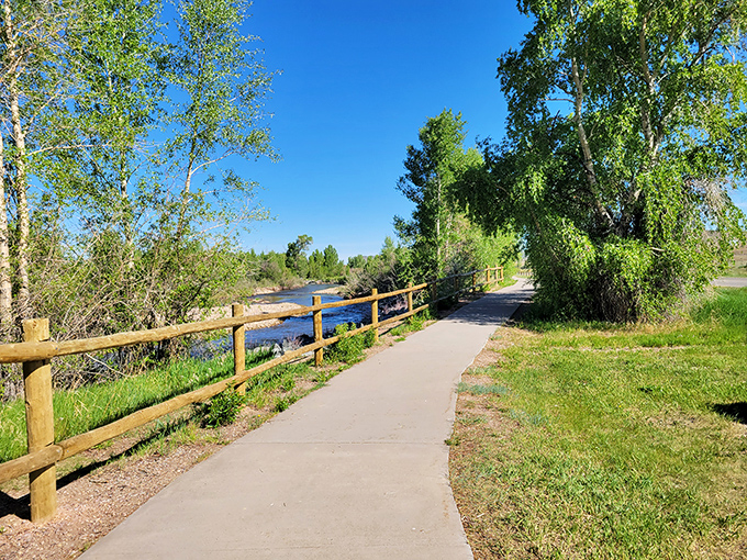 The Bear River Greenway path invites even the most dedicated couch potatoes to enjoy Wyoming's pristine landscape without having to invest in serious hiking gear.