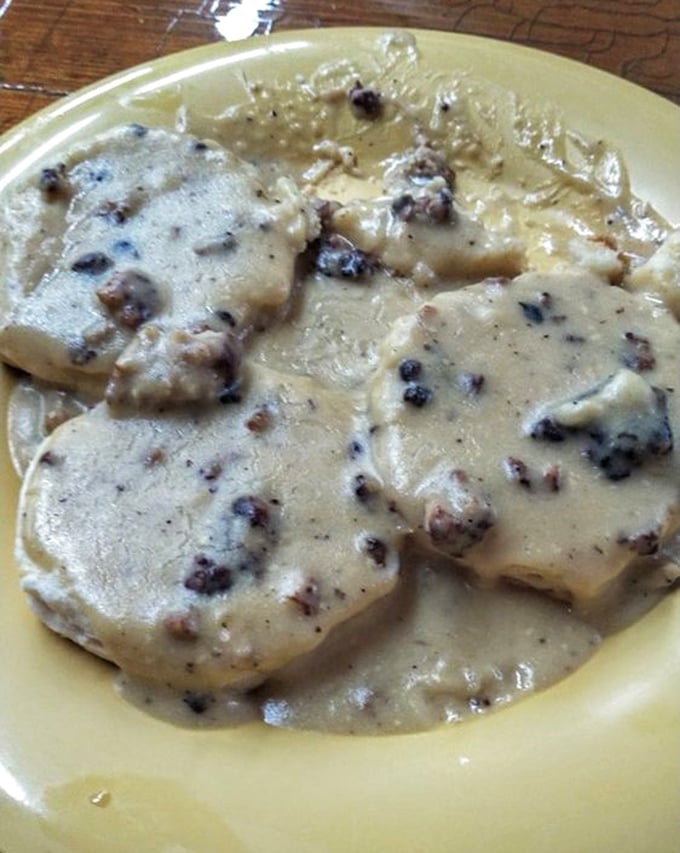 Biscuits and gravy that would make your grandmother both jealous and proud. This plate doesn't just feed your body&mdash;it hugs your soul.