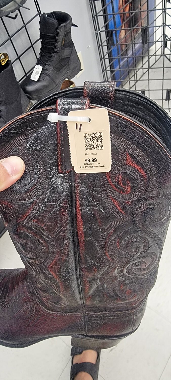 These leather cowboy boots have stories to tell. At under $100, they're ready to two-step into your closet without trampling your budget.