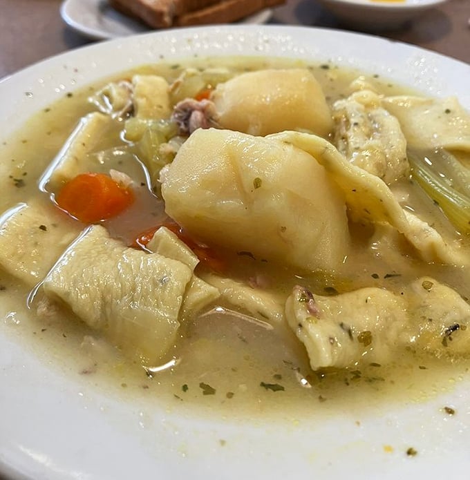 This chicken pot pie isn't just comfort food&mdash;it's a warm hug in a bowl, with chunks of tender chicken swimming in velvety broth.