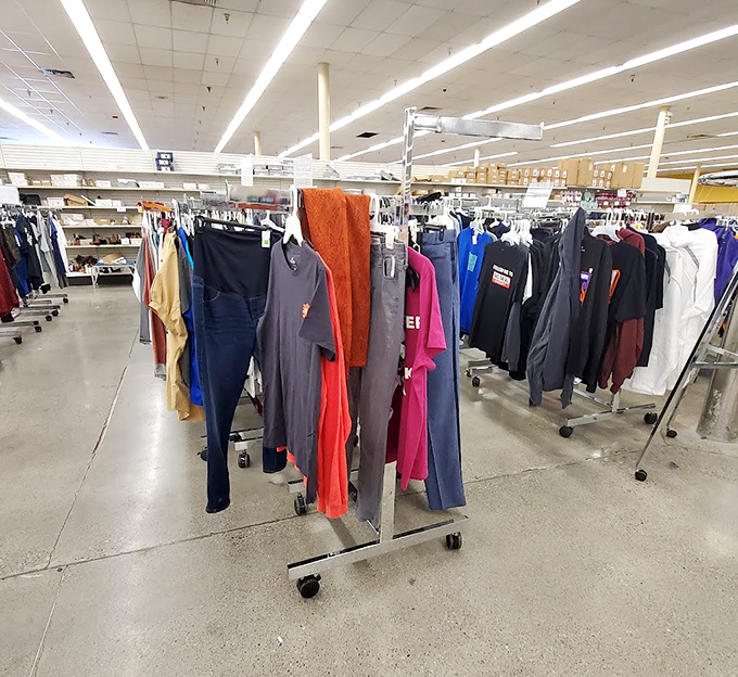 Rack after rack of fashion possibilities. Where else can you completely reinvent your wardrobe without your credit card filing for emotional distress?