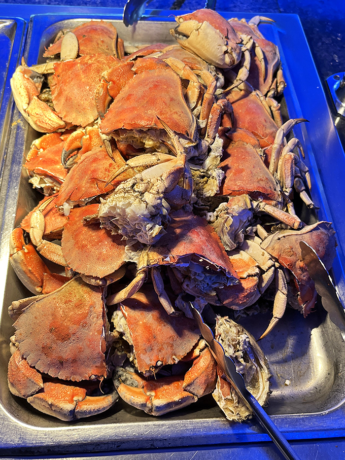 Crab legs: The buffet equivalent of striking gold. That moment when you spot a fresh tray is pure, unadulterated joy.