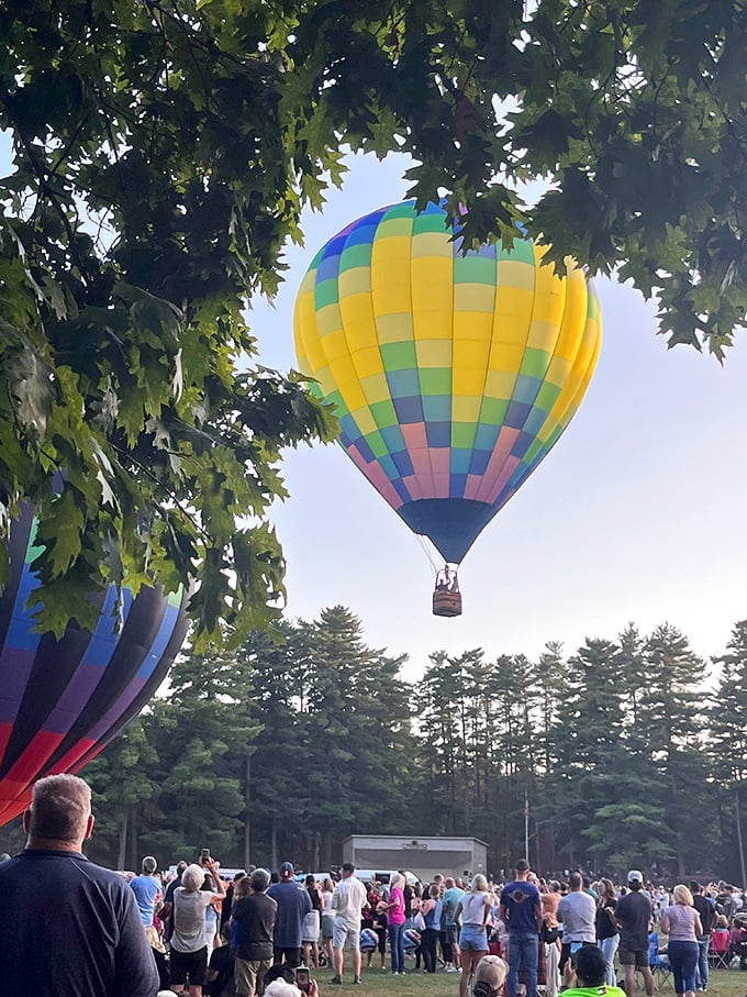 Hot air balloons dot the sky during the Adirondack Balloon Festival, turning Glens Falls into a floating rainbow that would make Oz jealous.