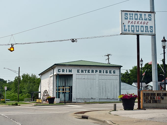 With a name like "Crim Enterprises," you'd expect a Batman villain, but it's just another charming piece of Shoals' unpretentious business district.