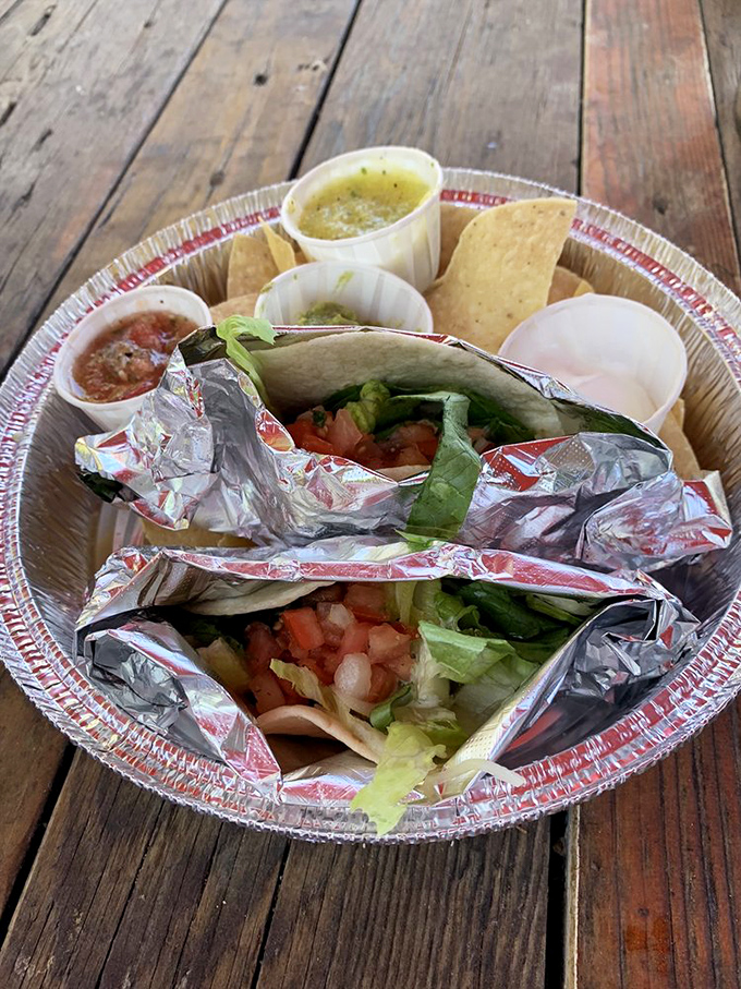 These aren't just tacos; they're edible love letters to the ocean, wrapped in tortillas and dressed with all the right accessories.