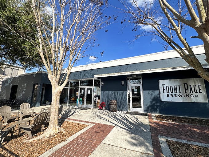 Front Page Brewing Company offers a headline-worthy respite from Florida heat, where craft beers and comfortable Adirondack chairs create the perfect afternoon edition.