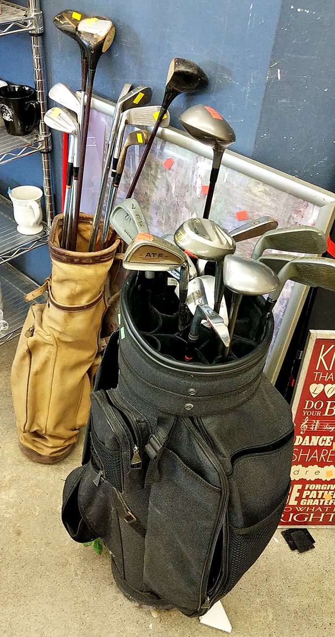 Golf dreams don't have to break the bank. Two bags of clubs waiting for their second act on fairways across Massachusetts.