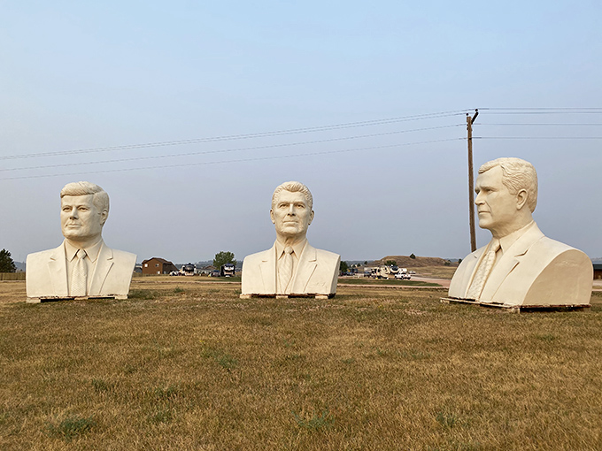 These presidential busts aren't just roadside oddities—they're South Dakota's way of saying "Mount Rushmore was just the beginning, folks!"