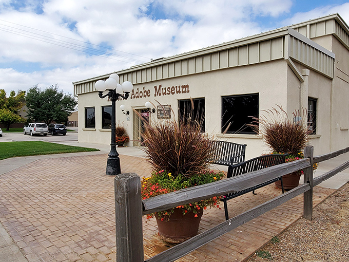 The Historic Adobe Museum welcomes visitors with southwestern charm and meticulously maintained landscaping that says "howdy" before you enter.