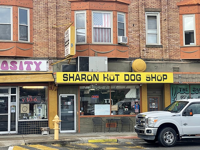 The iconic Sharon Hot Dog Shop&mdash;where locals swear the chili dogs are worth every calorie and napkin.