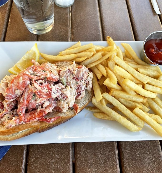 The star of the show: a lobster roll that would make a Mainer weep with joy. Generous chunks of sweet meat on buttery bread&mdash;simplicity perfected.