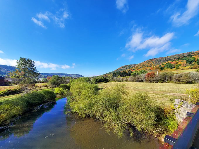 Marvin Creek meanders through the landscape like nature's own lazy river, offering a front-row seat to Pennsylvania's seasonal color show.