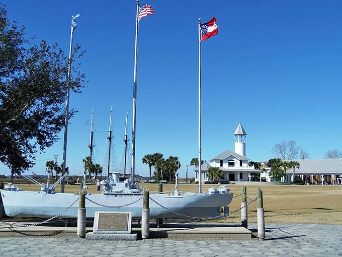 Maritime history stands proudly on display, a reminder that Brunswick's seafaring roots run deeper than your retirement portfolio should.