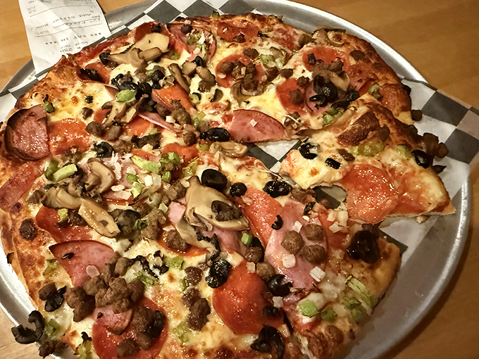 This isn't just a pizza&mdash;it's a carnivore's carnival, where every bite delivers a perfect harmony of meats, veggies, and melted cheese.