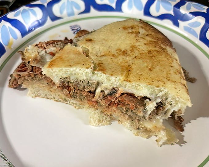 Layers of savory meatball tucked into that house-made bread&mdash;proof that sometimes the best things in life come sandwiched between carbs.